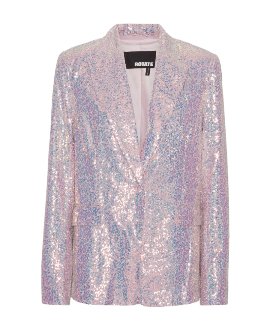 ROTATE BY BIRGER CHRISTENSEN ROTATE Sequin Single-Breasted Blazer