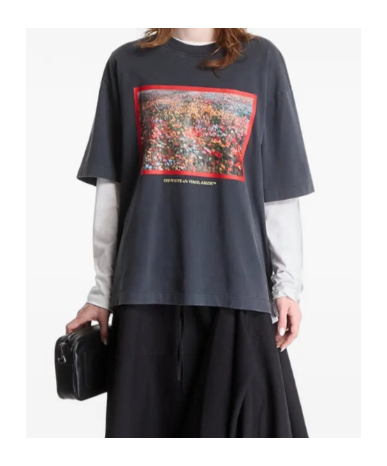 OFF-WHITE Off-White Graphic Print Crewneck T-Shirt