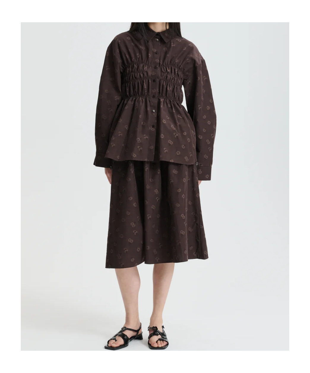 CECILIE BAHNSEN Cecilie Bahnsen Braxton Floral Motif Shirt
