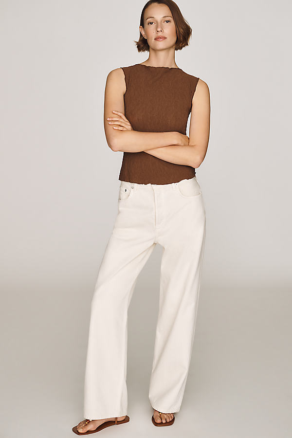 ANTHROPOLOGIE By Anthropologie Plissé Knit Tank Top