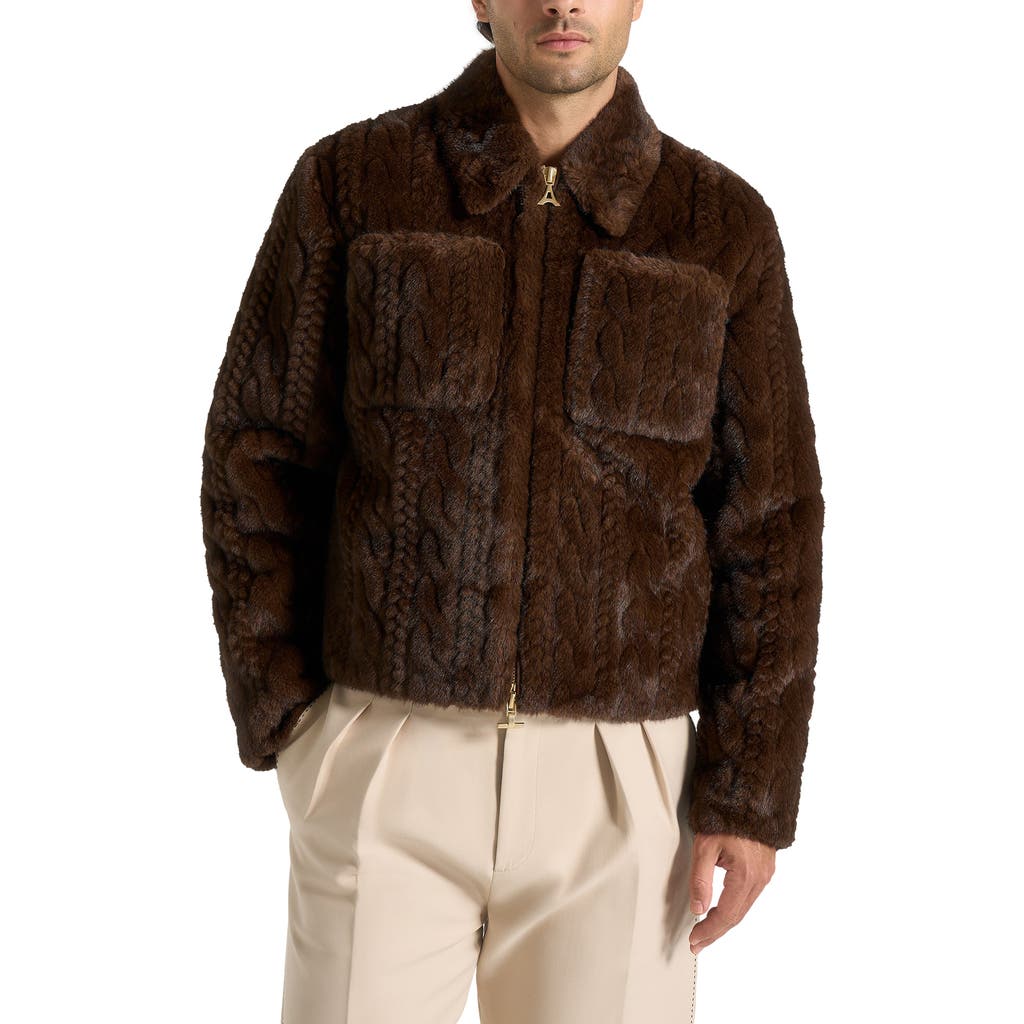 MANIÈRE DE VOIR Manière De Voir Plush Cable Embossed Jacket
