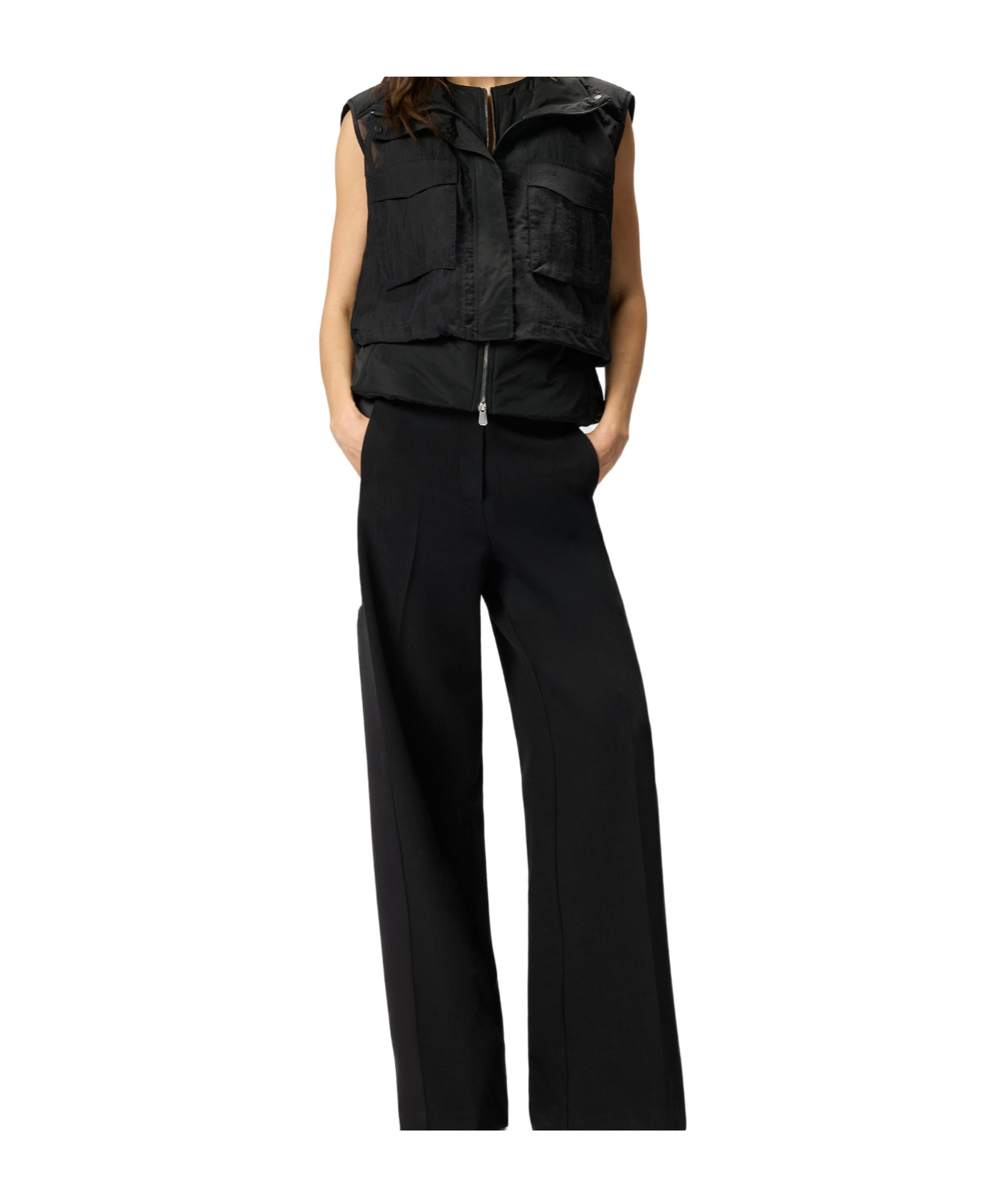 PINKO Pinko Sleeveless Down Jacket with Drawstring Detail