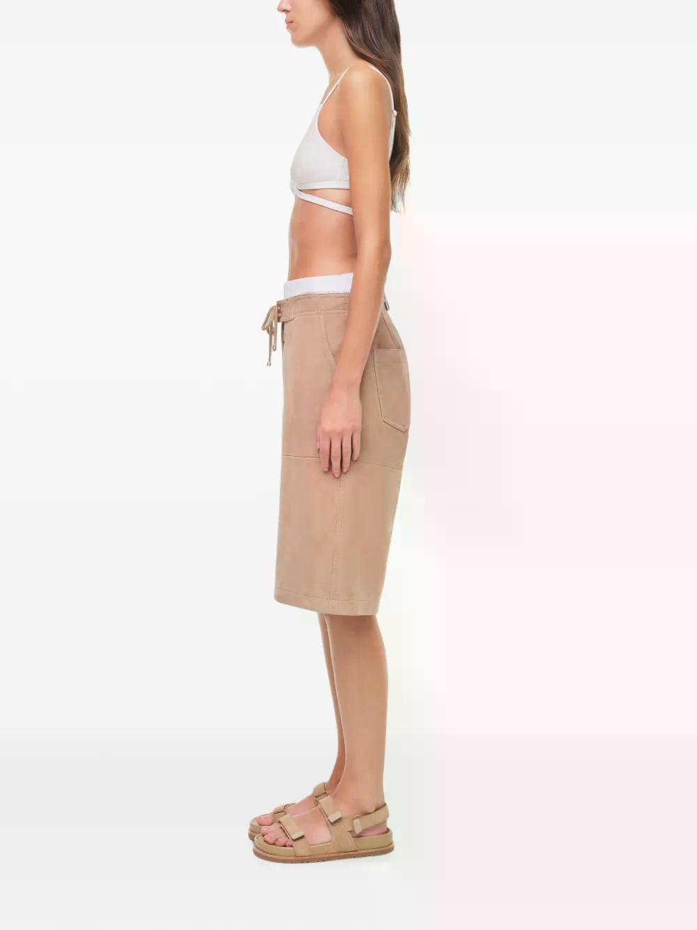 SIMKHAI Simkhai Whitaker Leather Shorts