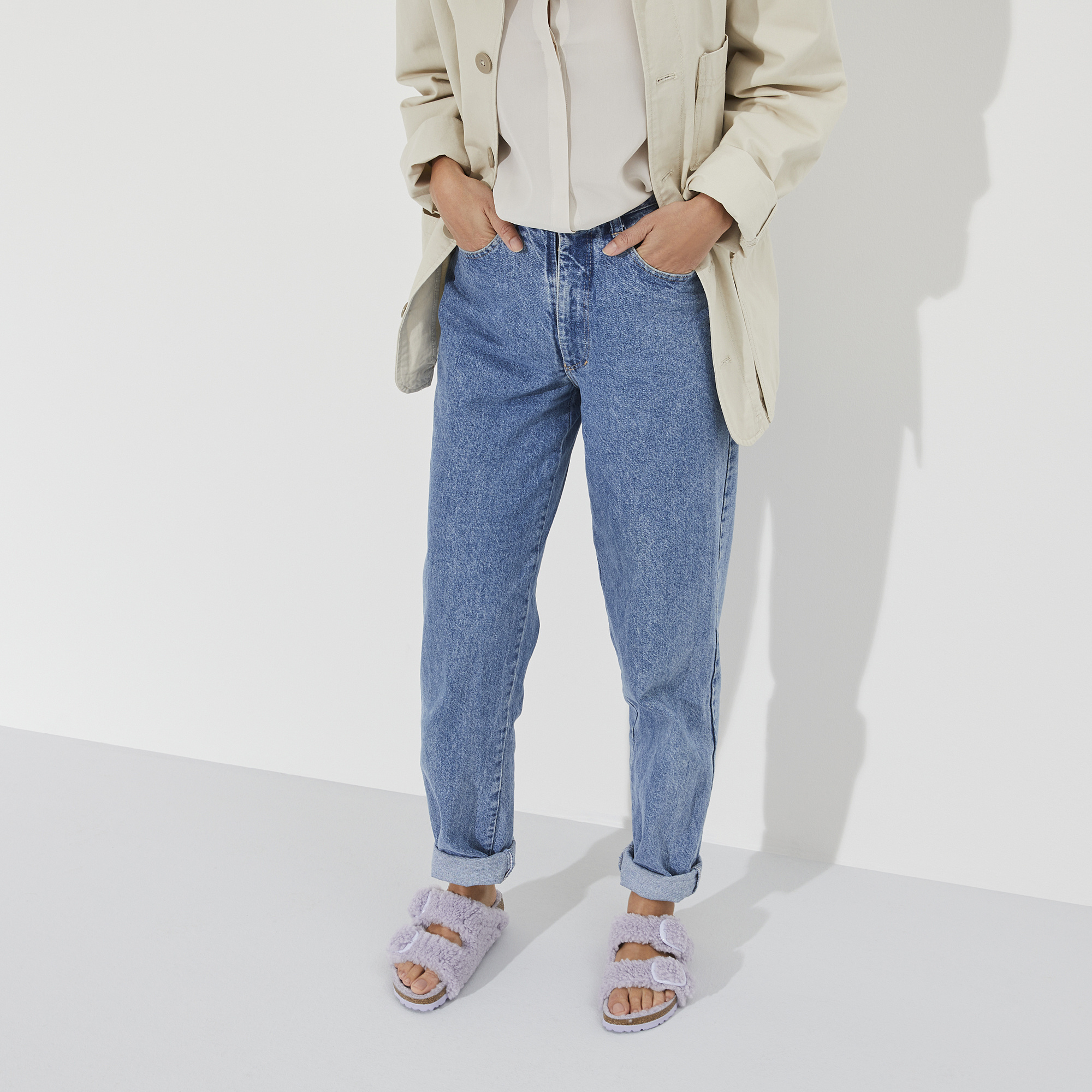 BIRKENSTOCK Birkenstock Round Toe Adjustable Buckle Slippers