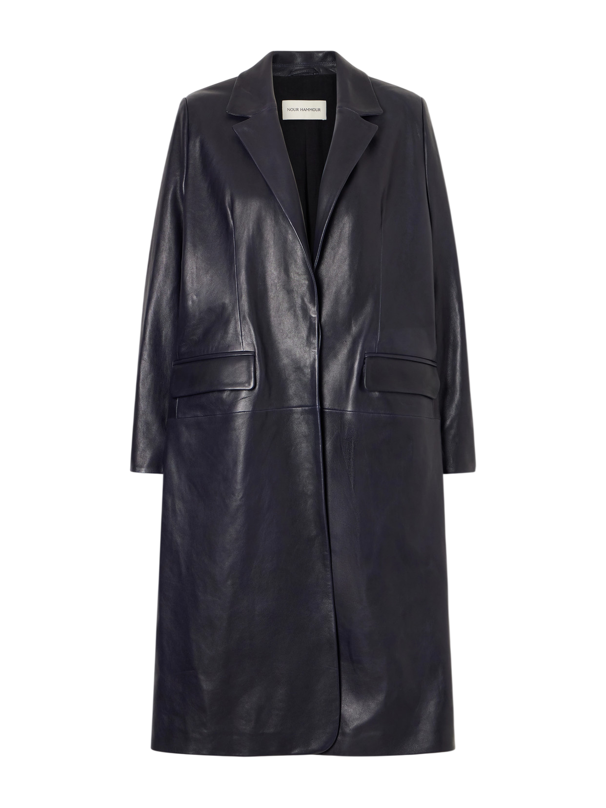 NOUR HAMMOUR Nour Hammour Isaline Leather Coat
