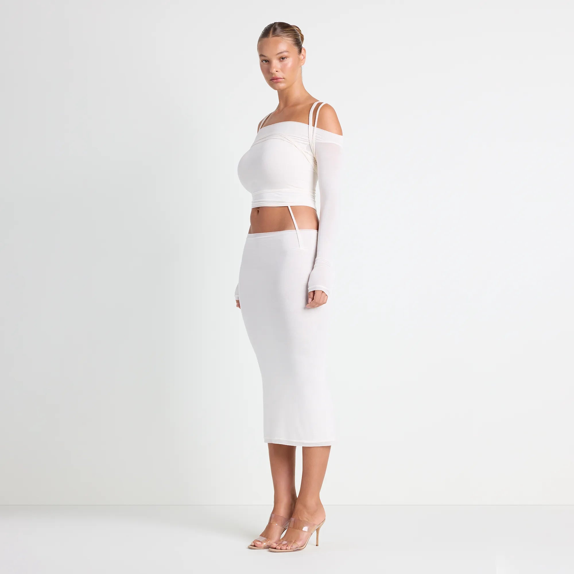 SKIMS SKIMS Sheer Modal Midi Skirt