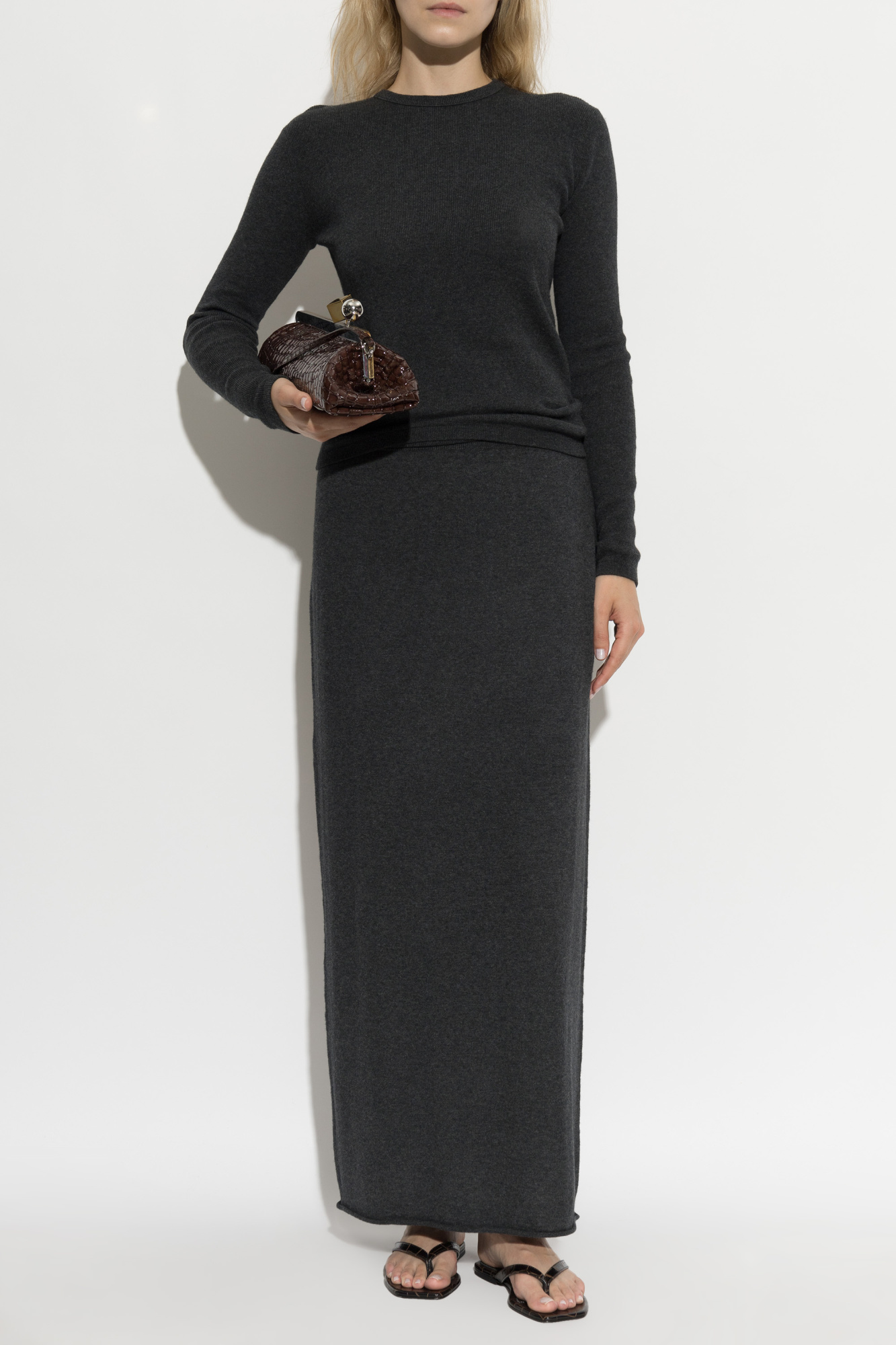 LISA YANG Lisa Yang "Charlotta" Maxi Skirt in Cotton Cashmere Knit