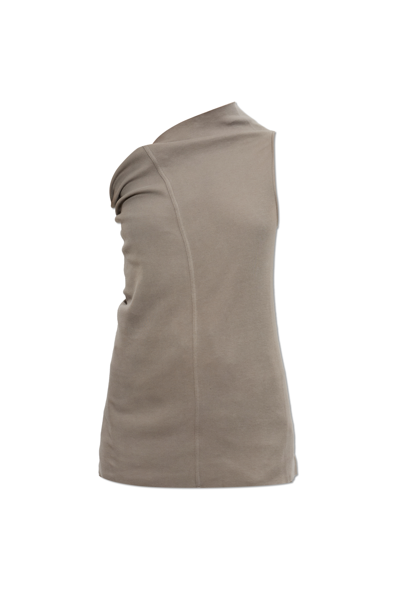 RICK OWENS Rick Owens Sleeveless Asymmetrical Top in Cotton