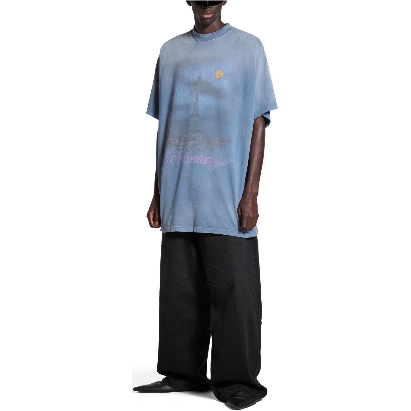BALENCIAGA balenciaga paris moon t-shirt 'blue'