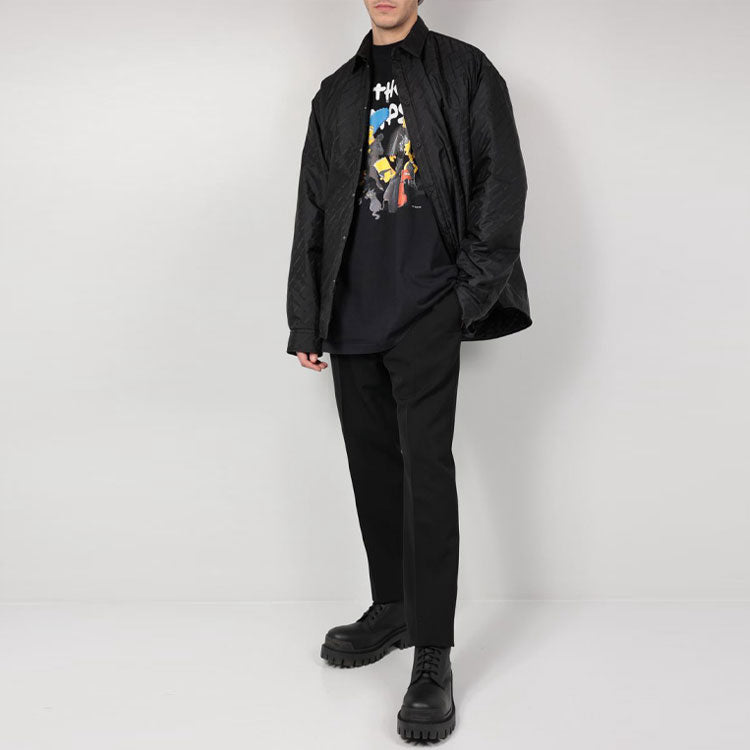 BALENCIAGA balenciaga allover logo shirt 'black'
