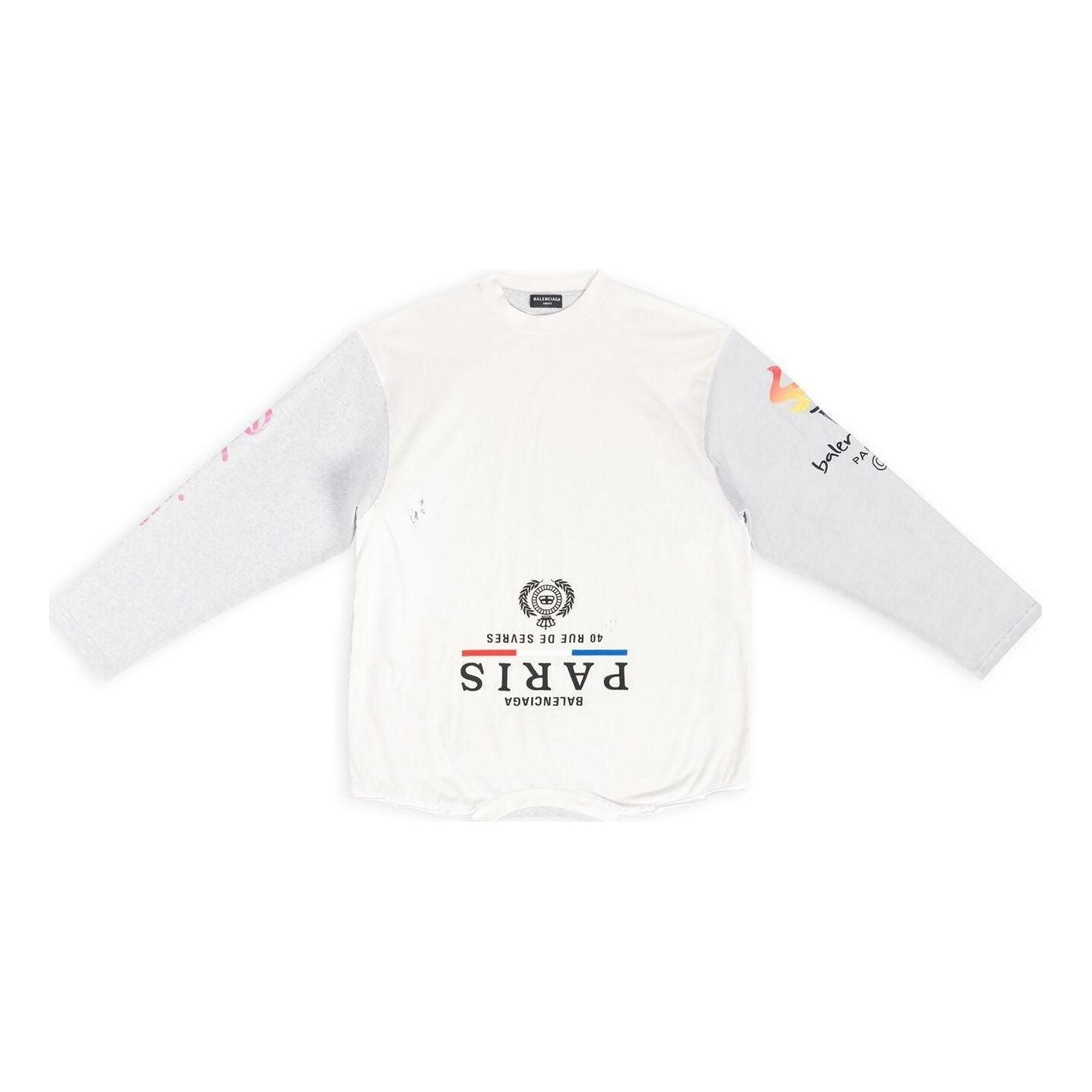 BALENCIAGA balenciaga upside down long sleeve t-shirt 'white'