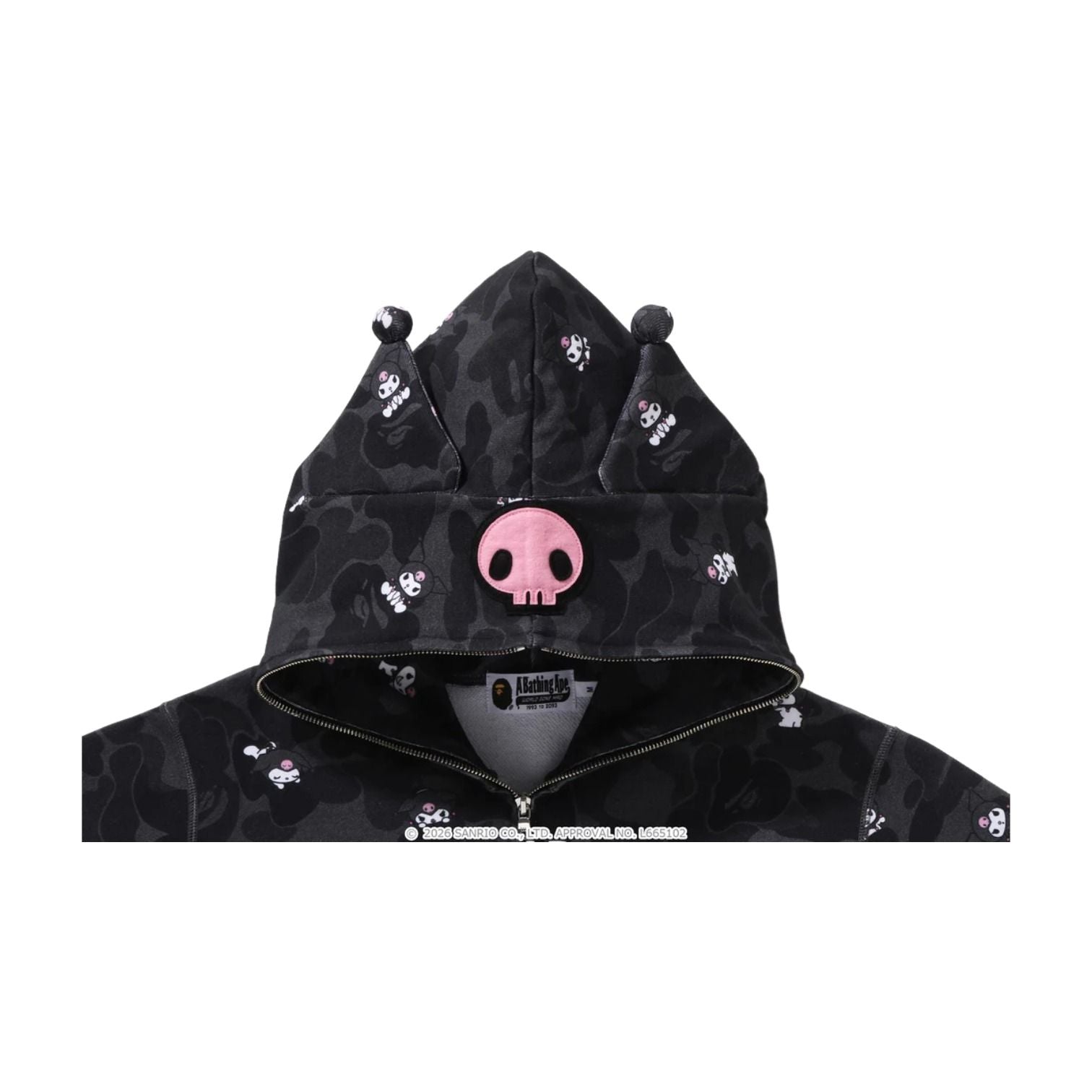 A Bathing Ape X Sanrio Characters Kuromi Camo Full Zip Hoodie