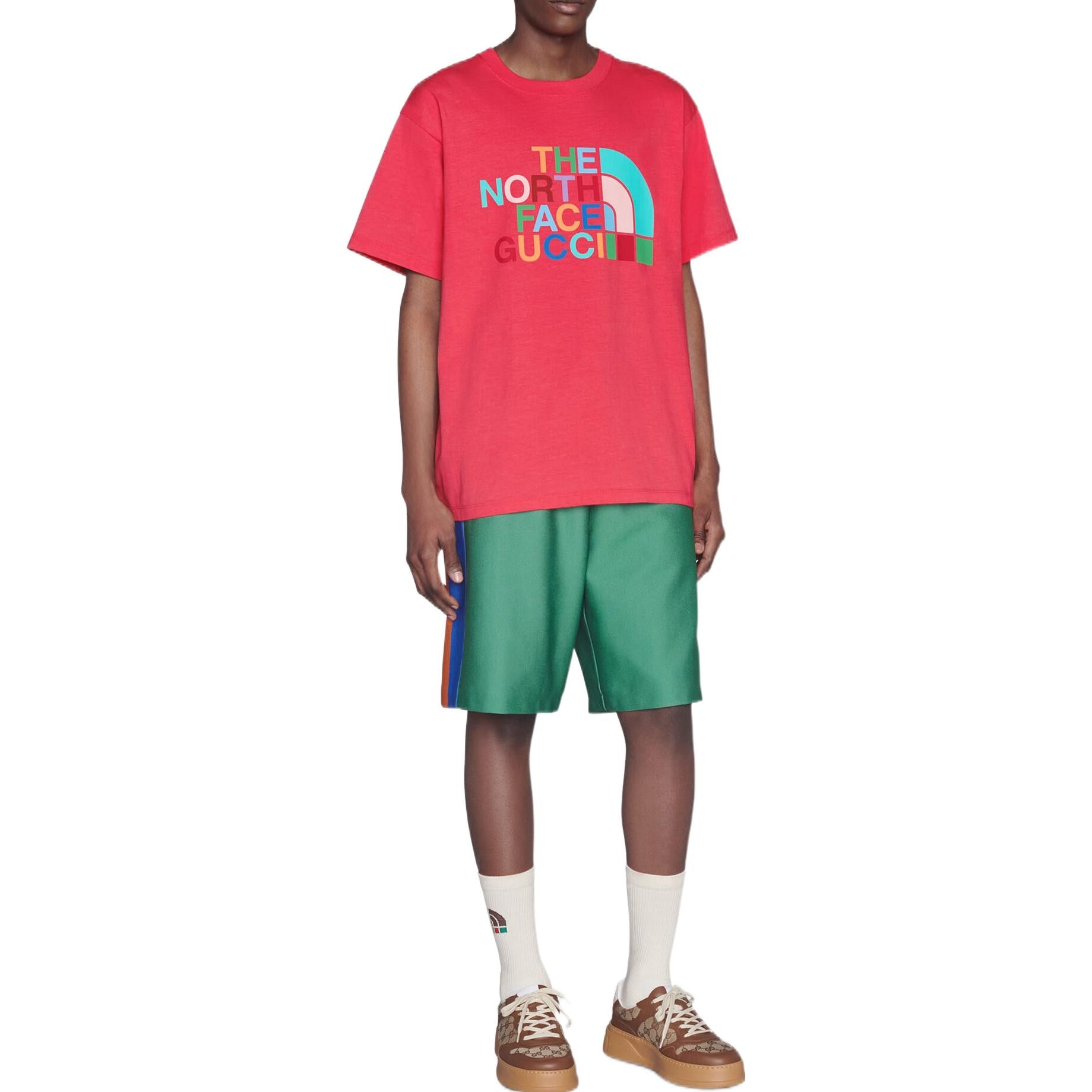 GUCCI gucci x the north face cotton t-shirt 'pink'