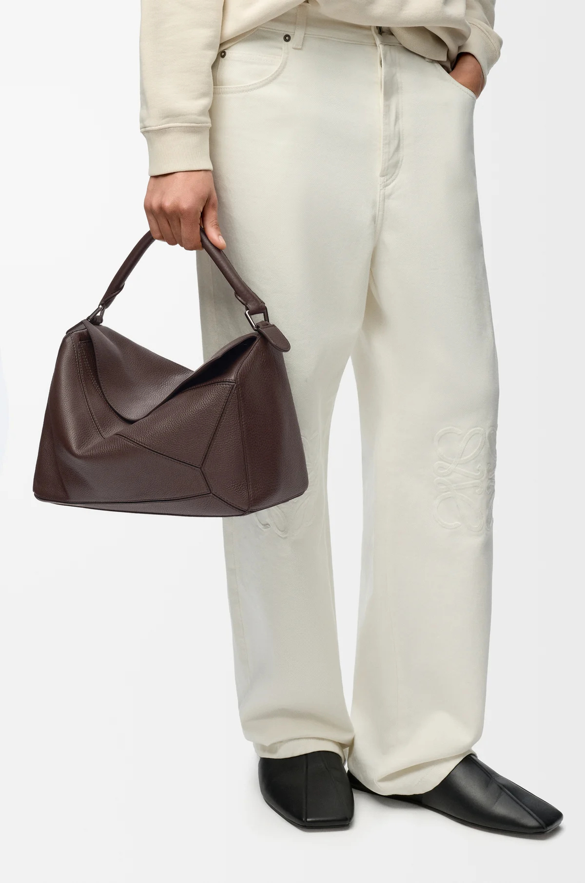 LOEWE Loewe Logo Embossed Top Handle Bag