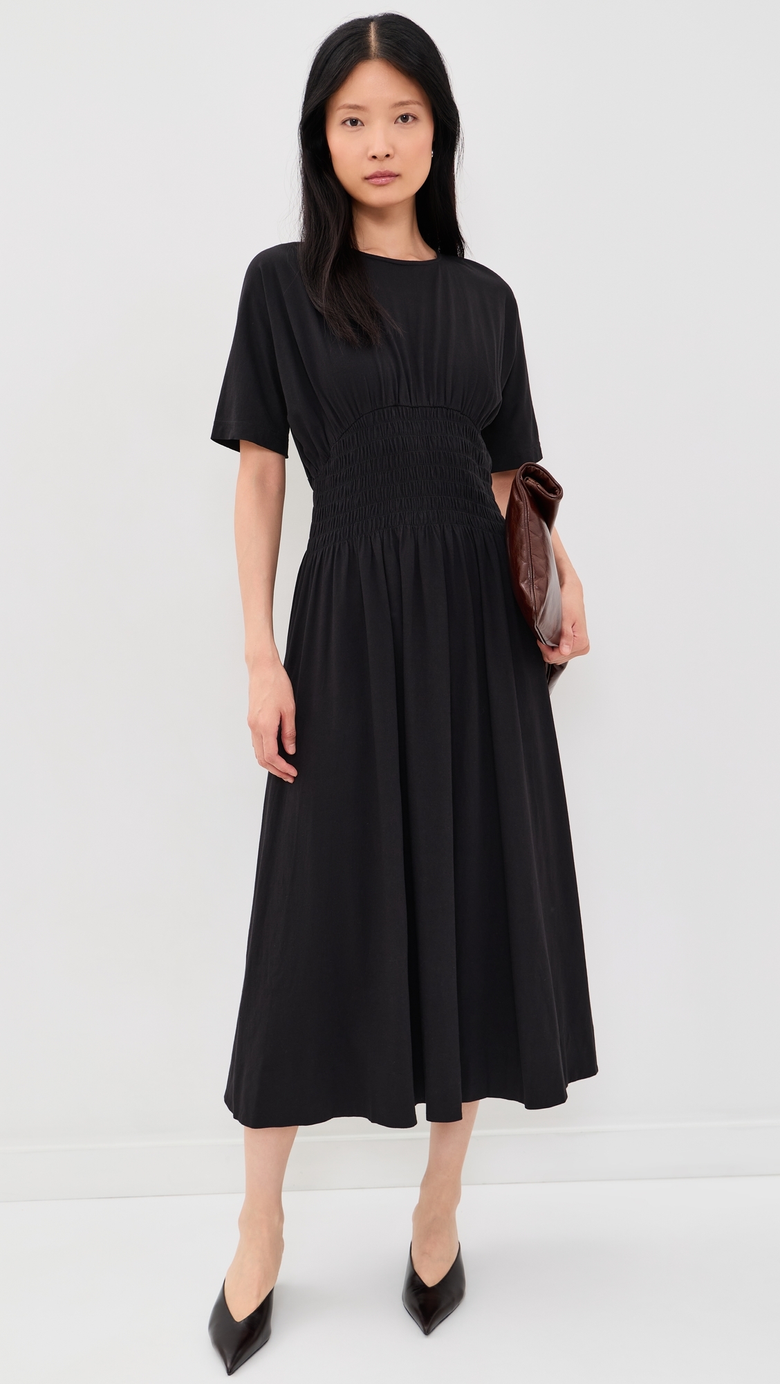 MERLETTE Merlette Gallen Smocked Waist Maxi Dress