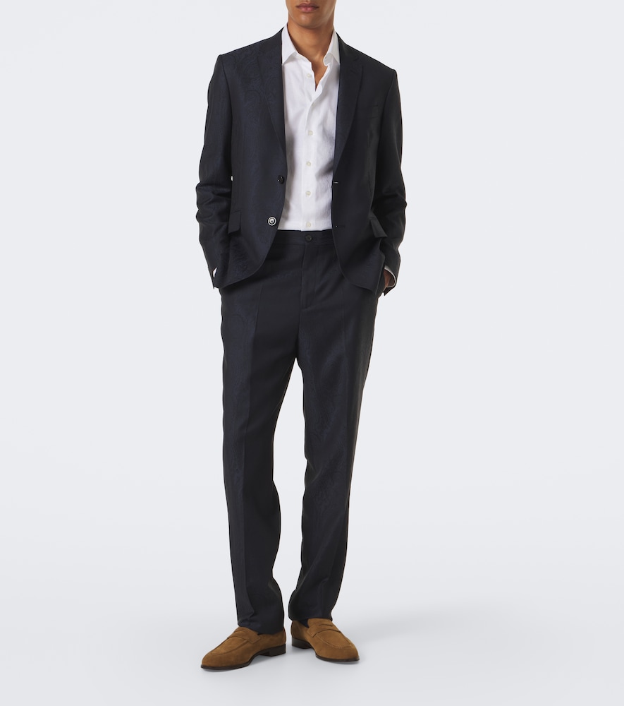 ETRO Etro Jacquard Virgin Wool Straight Pants