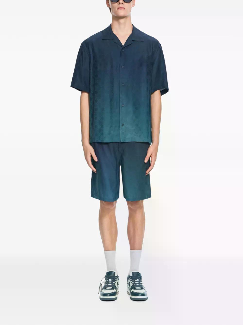 OFF-WHITE arrow monogram jacquard bowling shirt