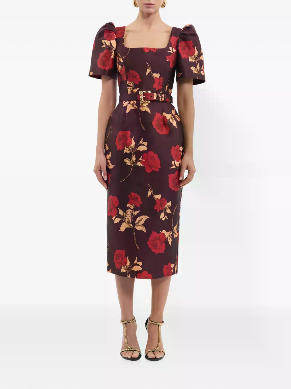 REBECCA VALLANCE Rebecca Vallance Melora Short Sleeve Midi Dress