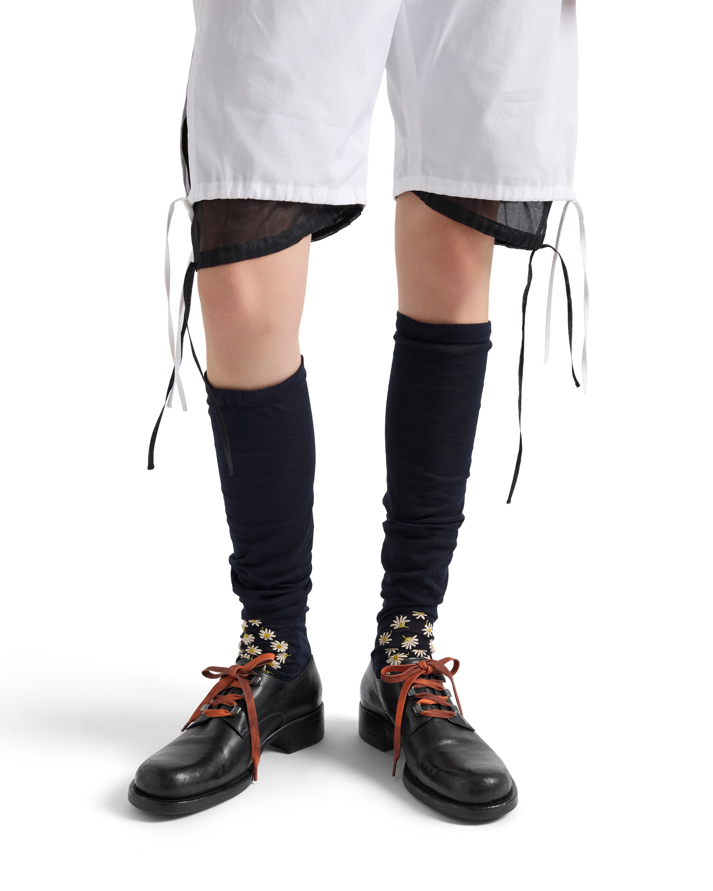 PRADA Prada Antiqued Leather Lace-Up Shoes