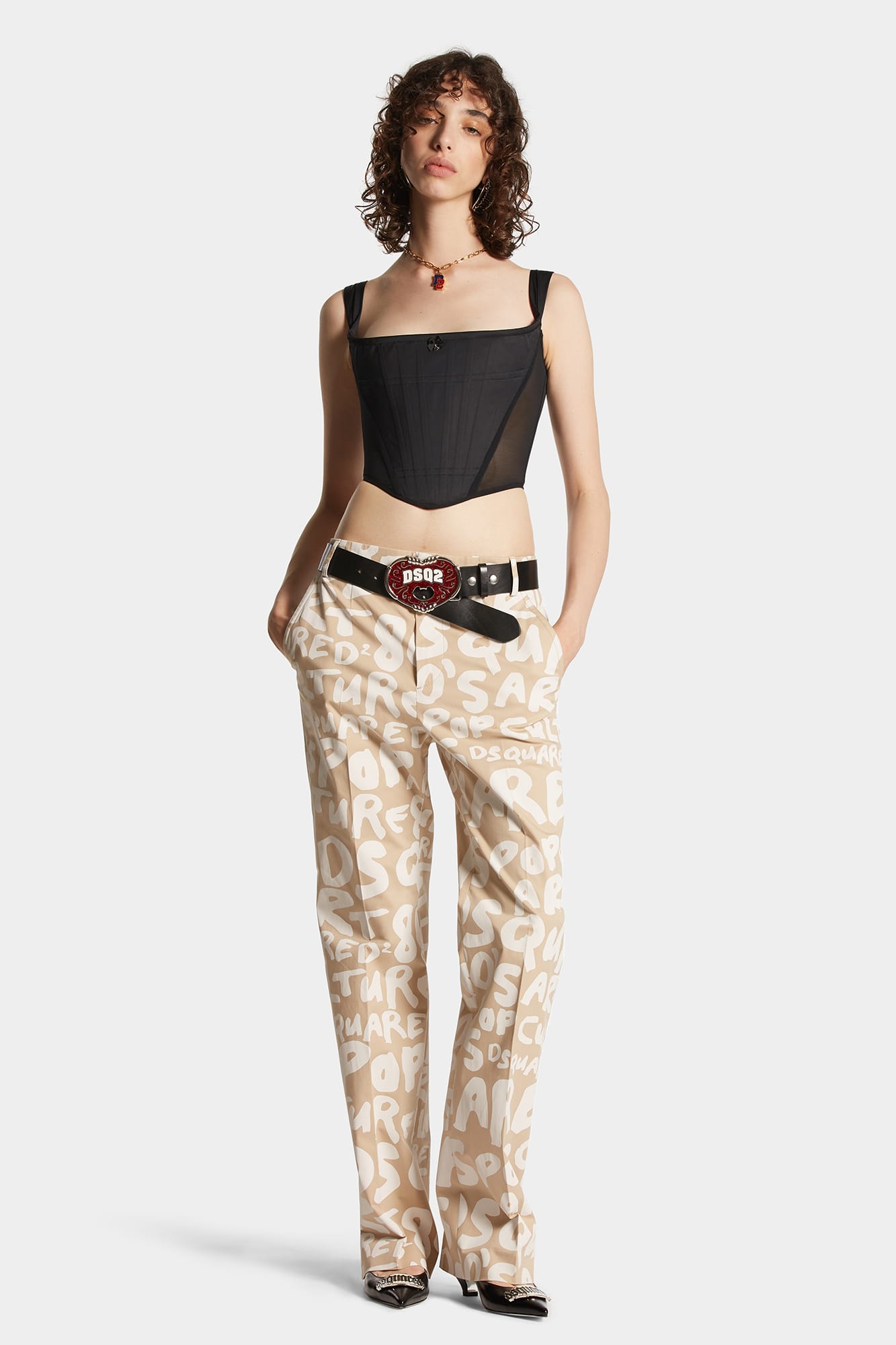 DSQUARED2 Dsquared2 Pop 80's Roadie Pants with All-Over Graphic Print