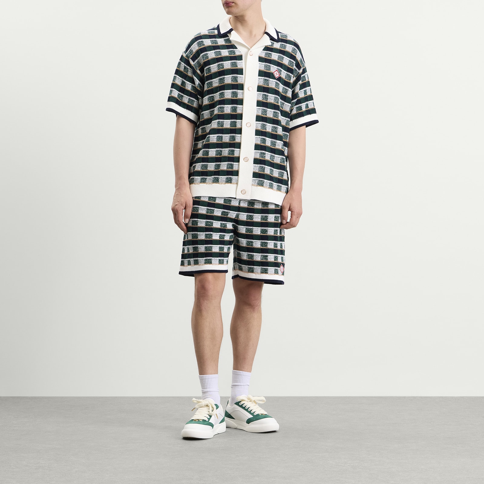 CASABLANCA Casablanca Mosaic Check Knit Shorts
