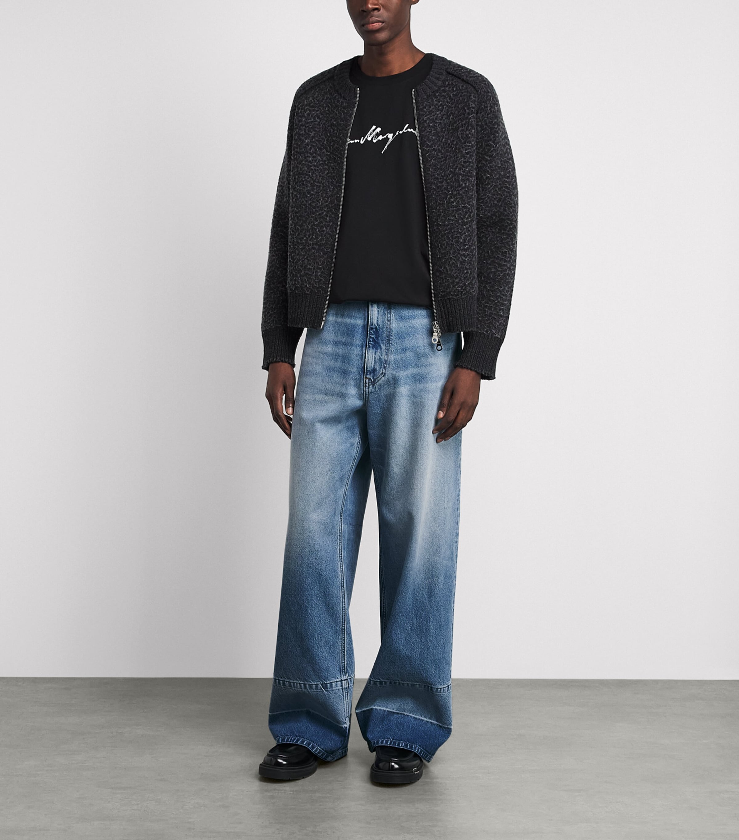 MAISON MARGIELA MM6 Maison Margiela Paneled Wide-Leg Jeans