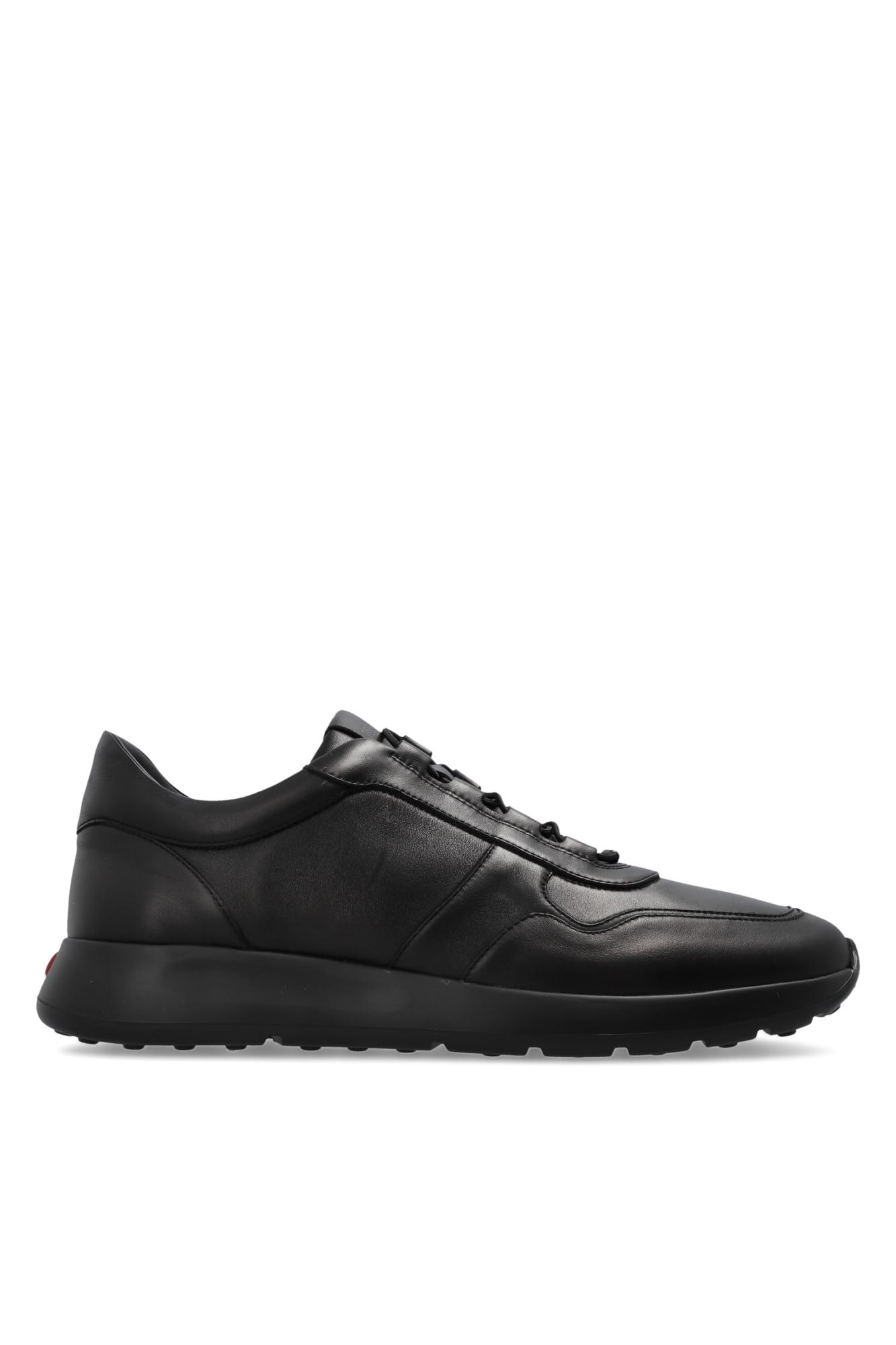 TOD'S Tod's Black Leather Lace-Up Sneakers