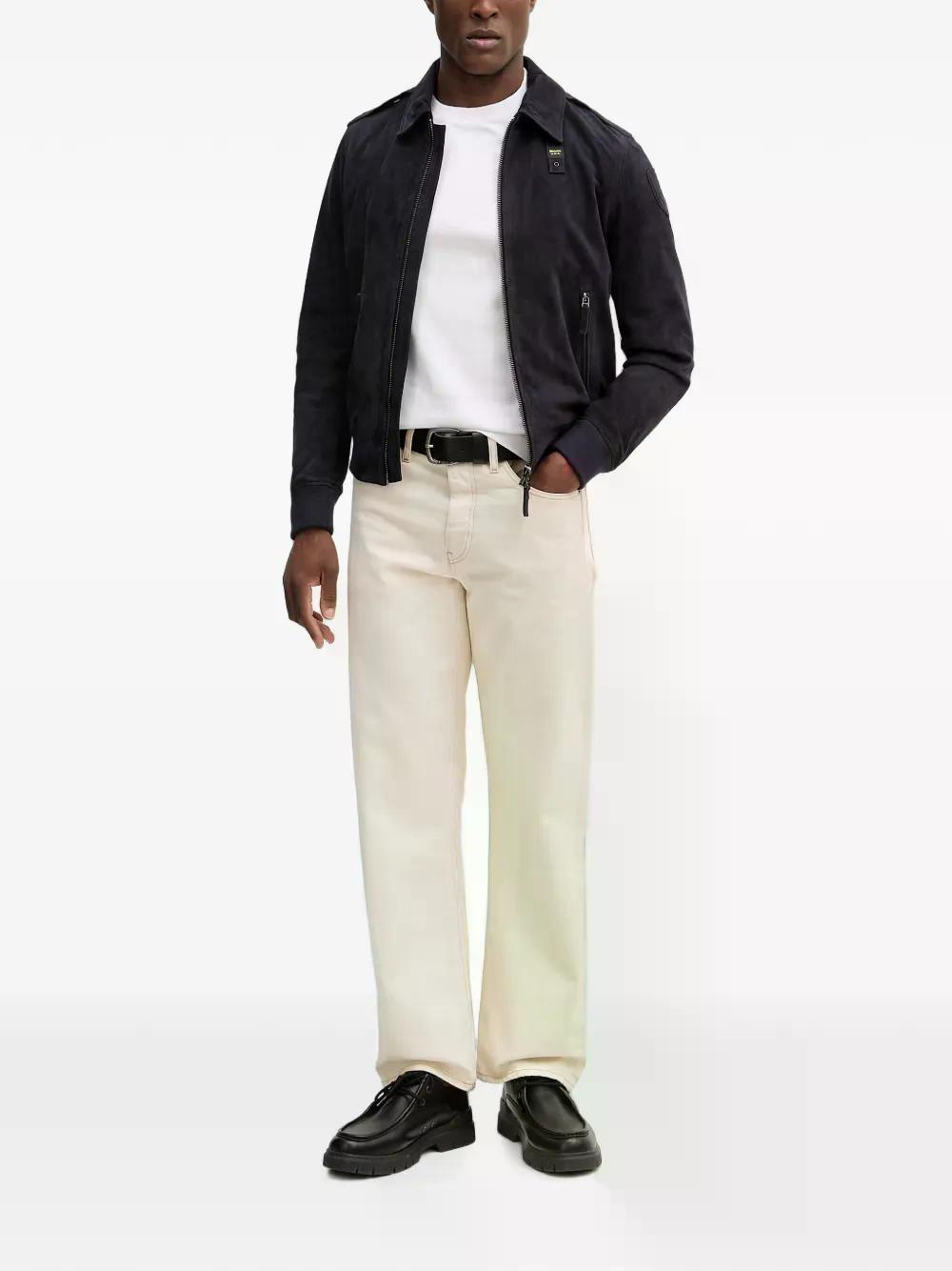 BLAUER. Blauer Allen Suede Zip Jacket