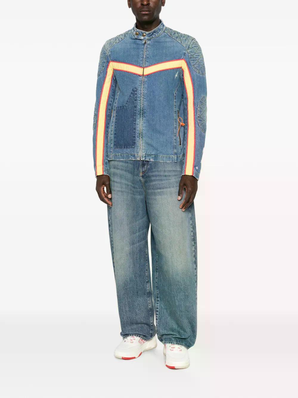 MOSCHINO Moschino Paneled Quilted-Shoulder Denim Jacket