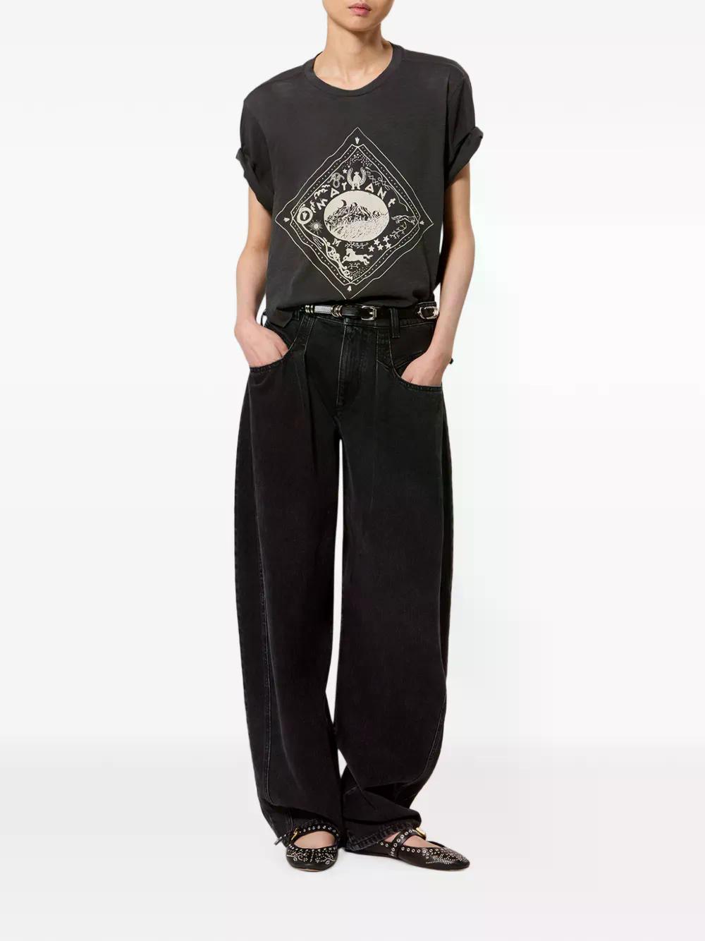 MARANT ETOILE MARANT ÉTOILE "Zewel" Printed Cotton T-Shirt