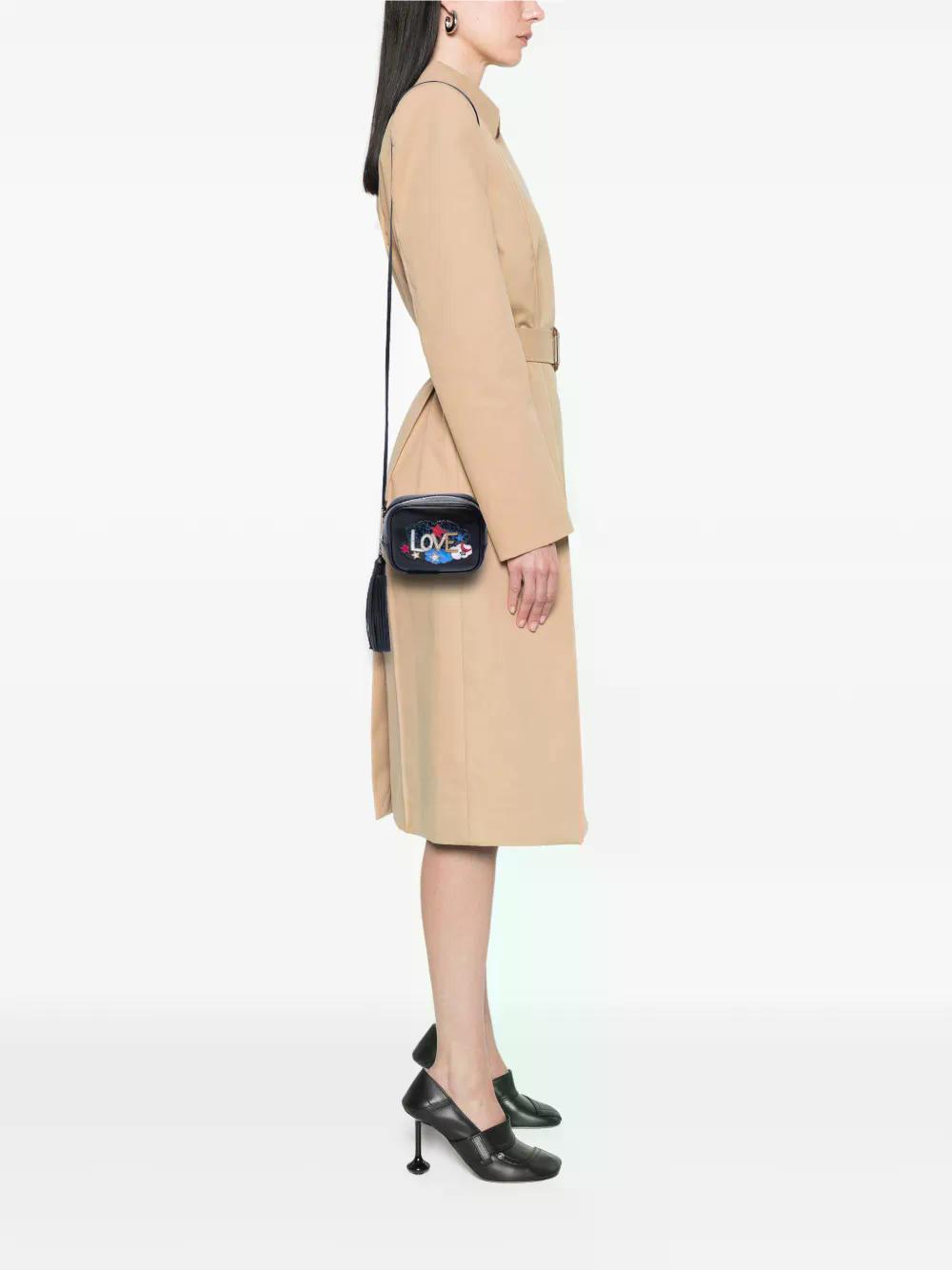 SAINT LAURENT Saint Laurent Mini Embroidered Nappa Leather Camera Bag