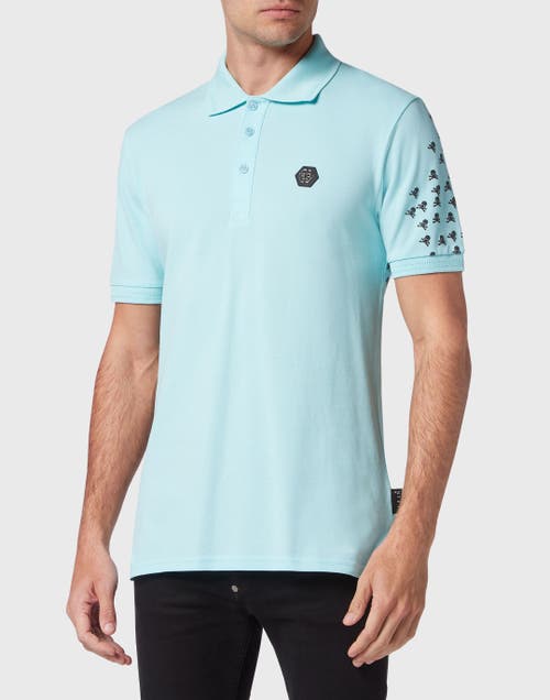 PHILIPP PLEIN slim fit polo shirt ss skull&bones men