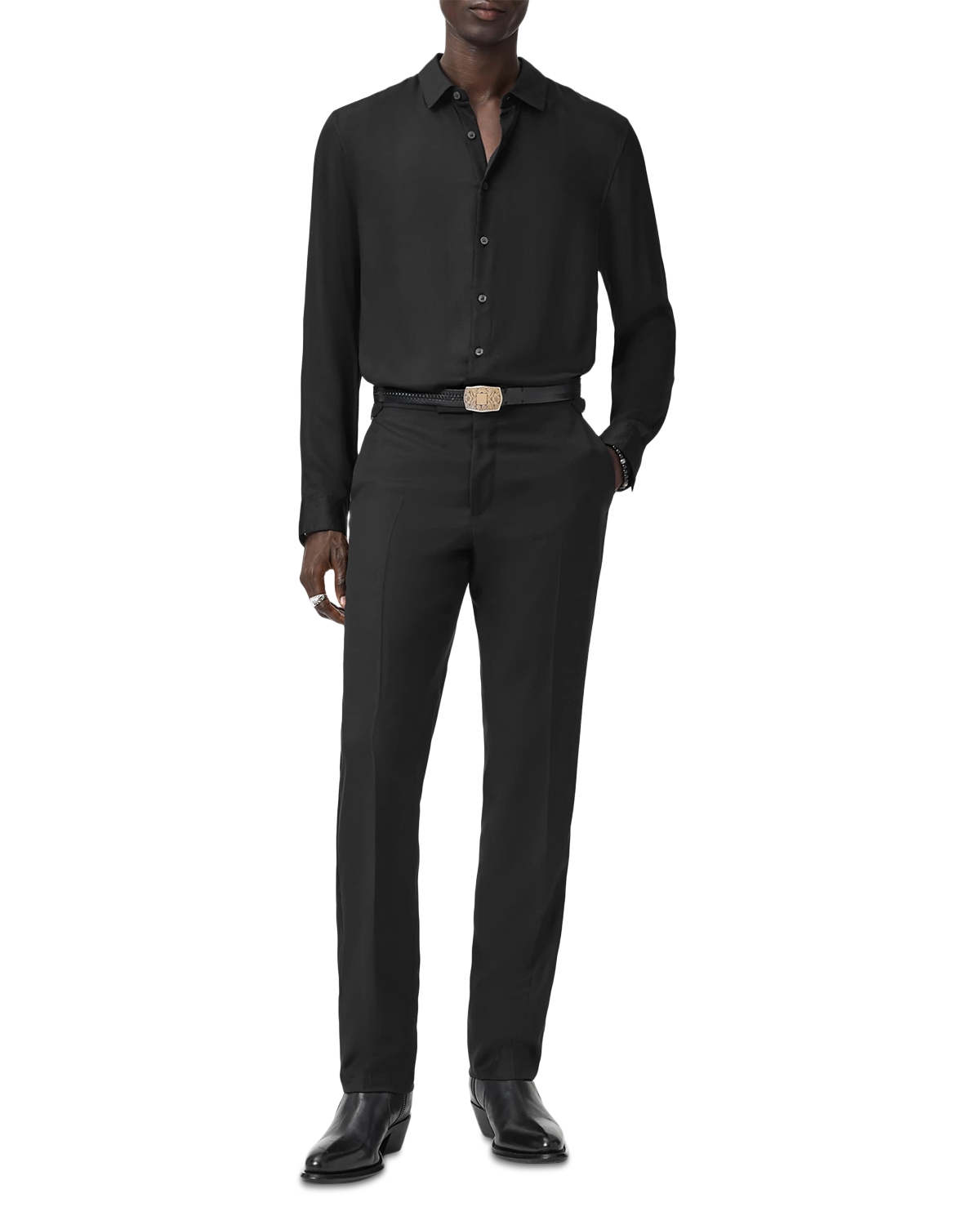 JOHN VARVATOS ross long sleeve button front shirt