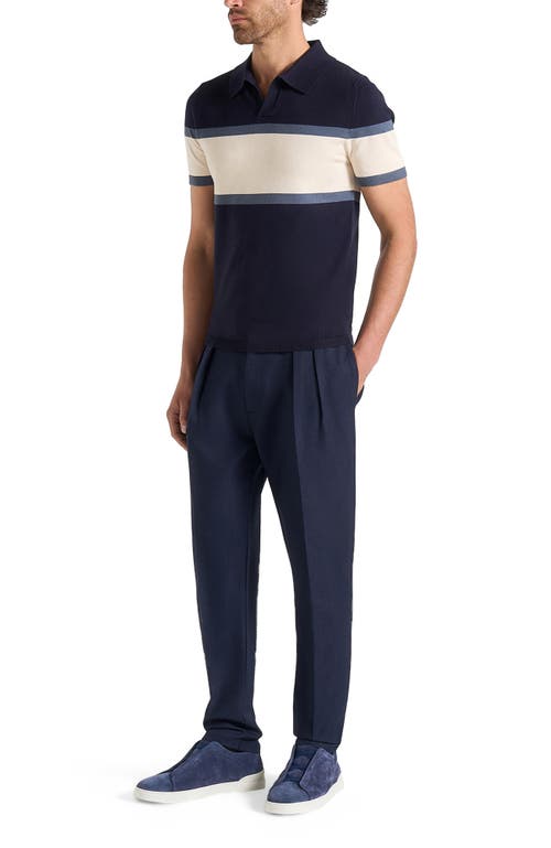 MANIÈRE DE VOIR Manière De Voir Hubert Slim Tailored Trousers with Double Pleats and Buckled Adjusters
