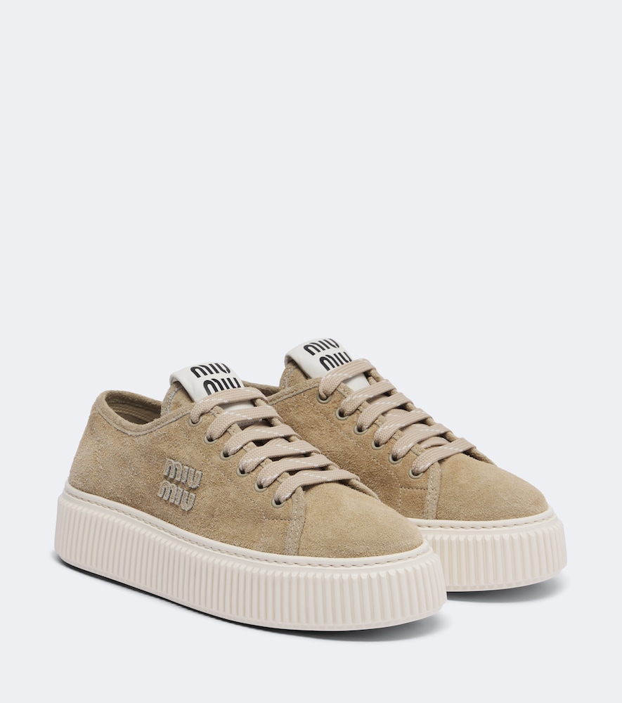 MIU MIU Miu Miu Suede Platform Sneakers