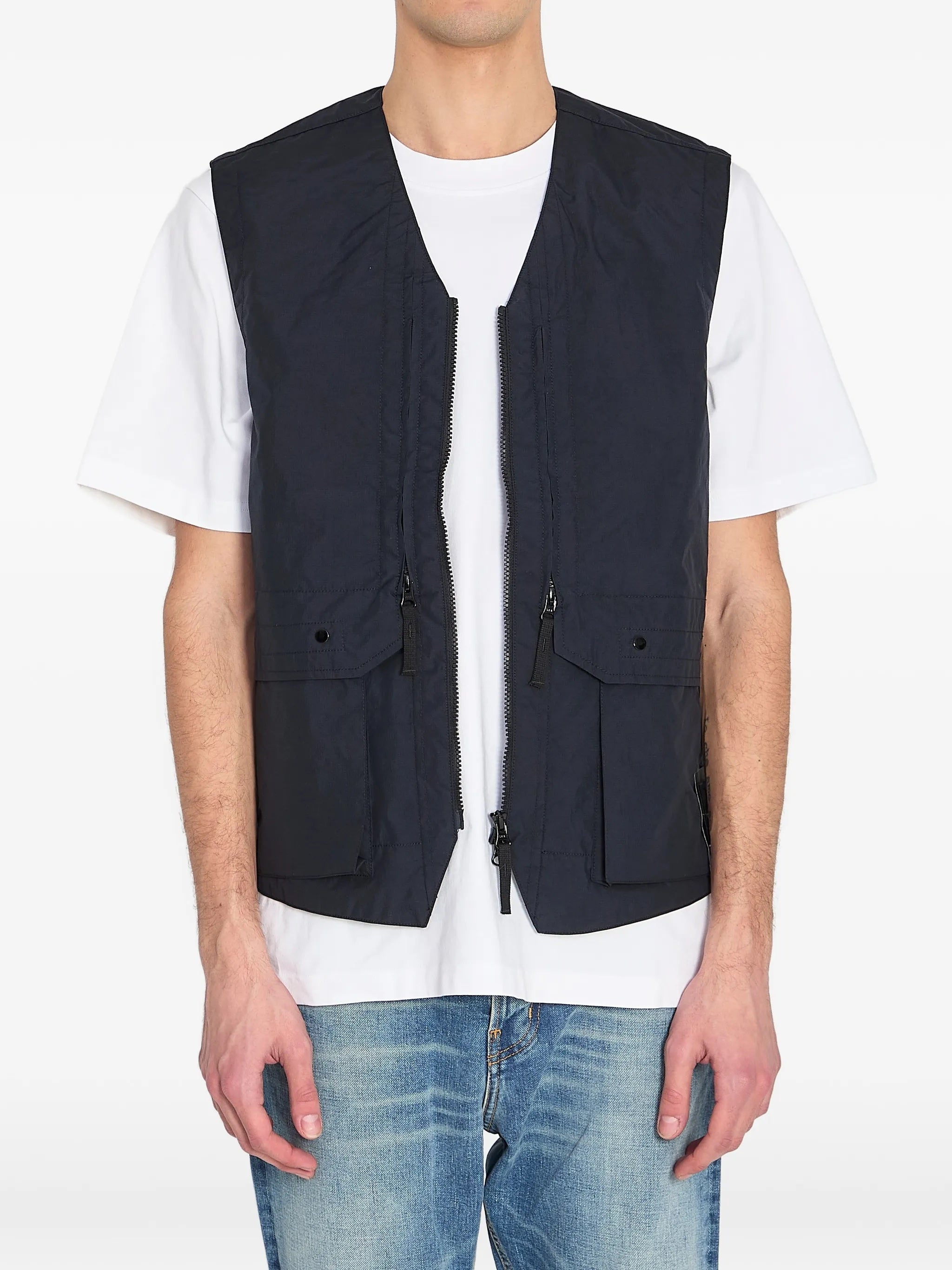 STONE ISLAND STONE ISLAND Zip-Up Vest with Flap Pockets
