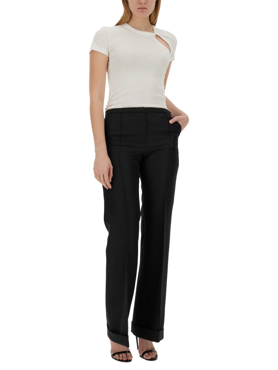 HELMUT LANG Helmut Lang Asymmetrical Slash Short-Sleeved Top