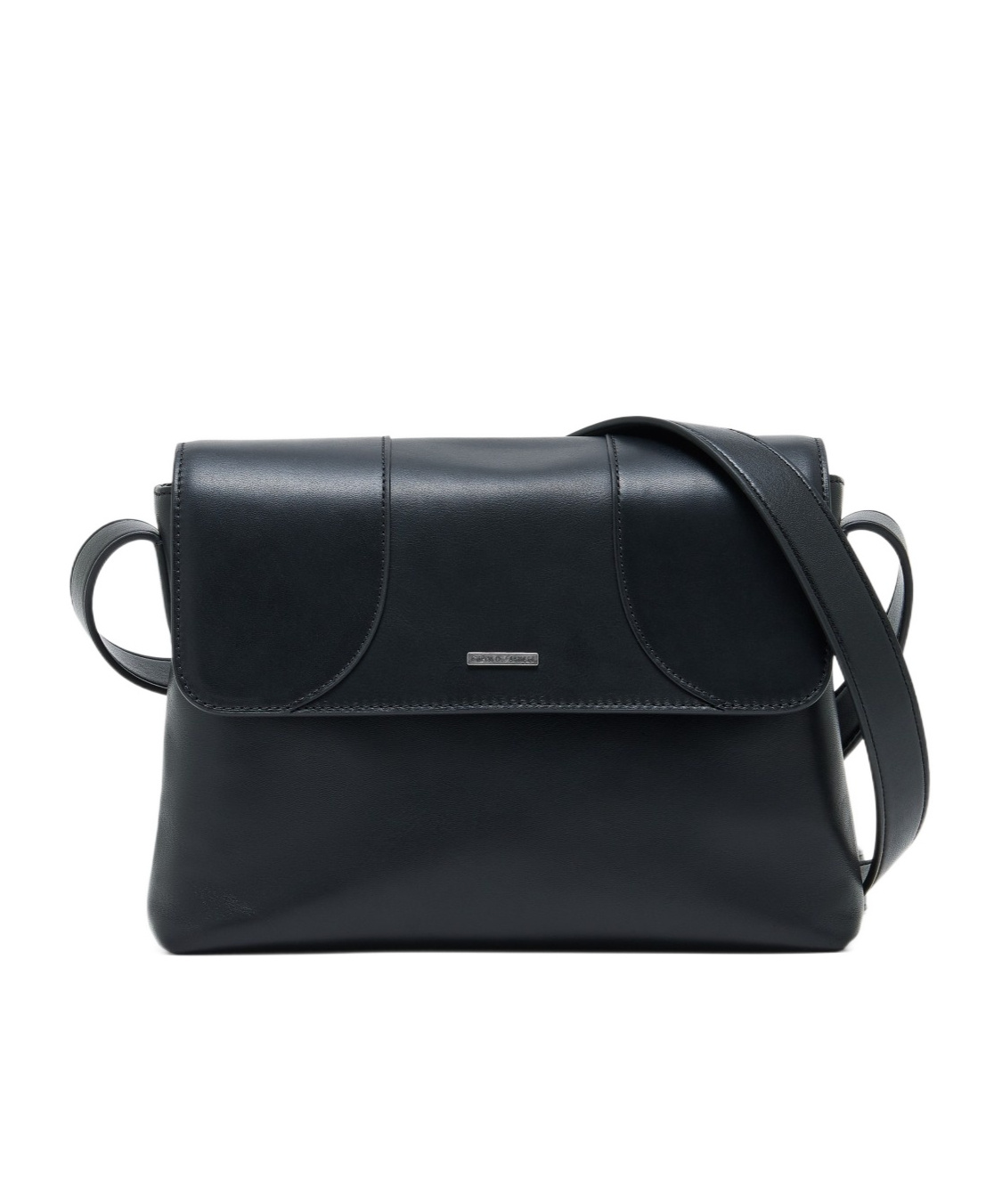 EMPORIO ARMANI Emporio Armani Leather Shoulder Bag with Logo Plaque