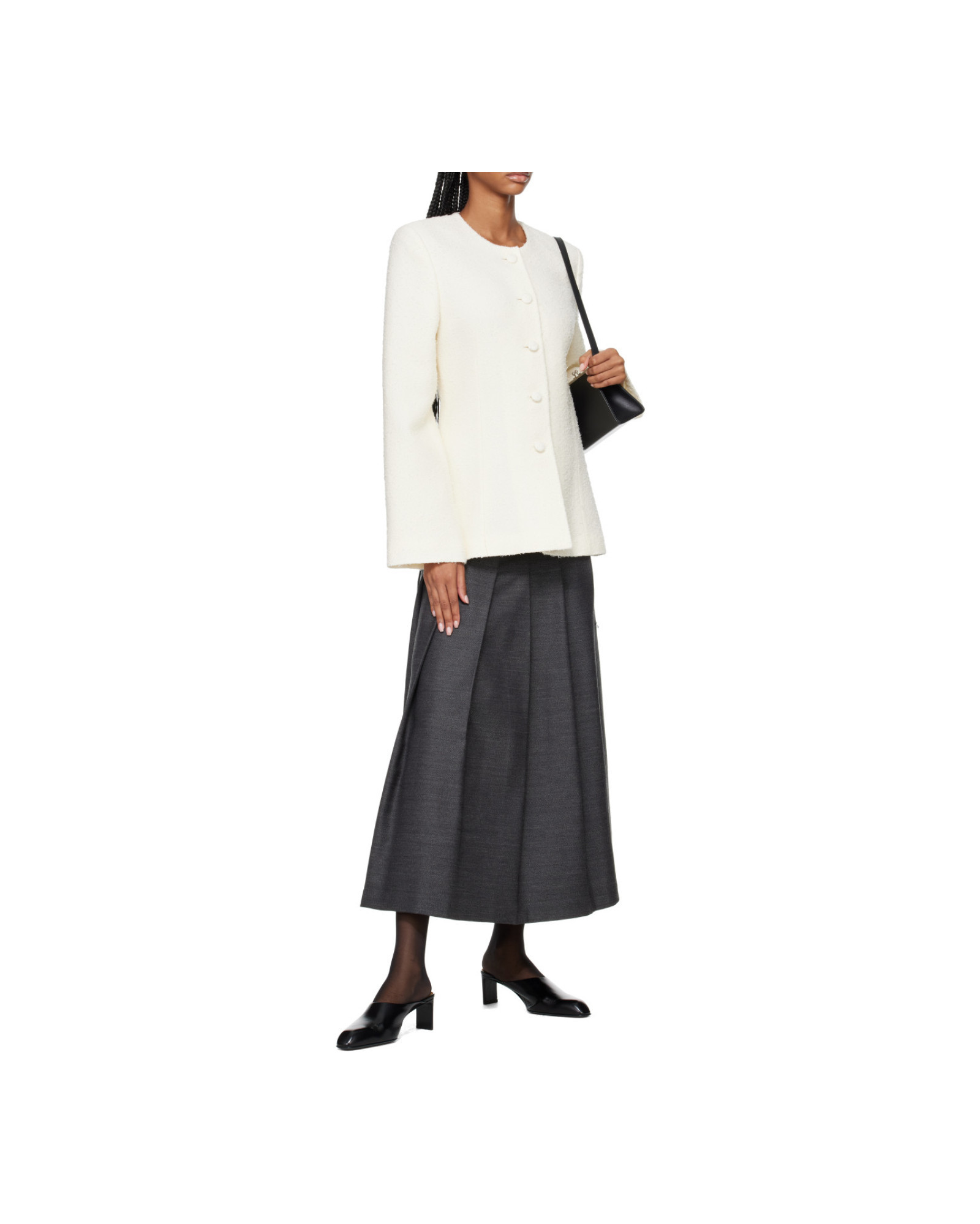 RÓHE Róhe Pleated Wrap Midi Skirt