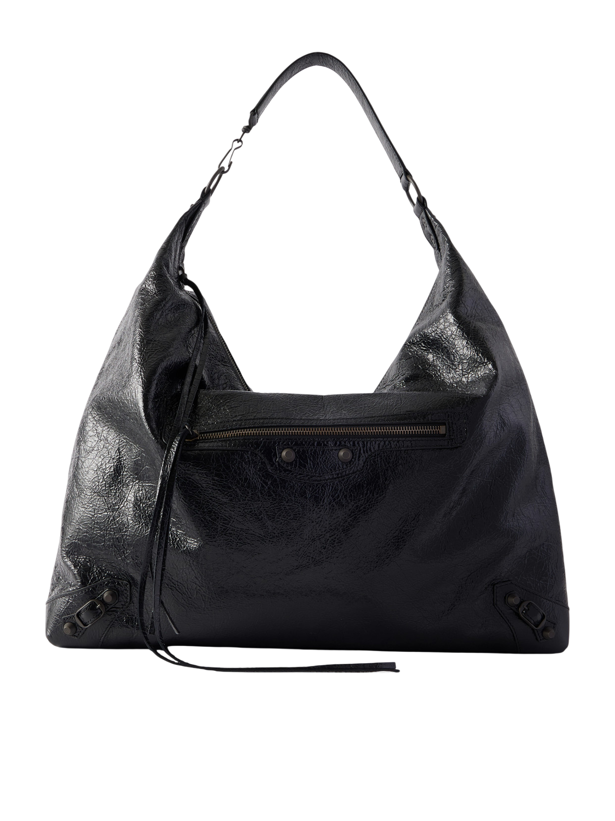 BALENCIAGA Balenciaga Le City Embellished Leather Shoulder Bag