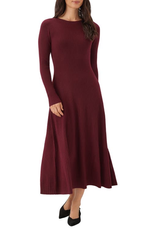 KAREN KANE Karen Kane Seamless Rib Sweater Midi Dress