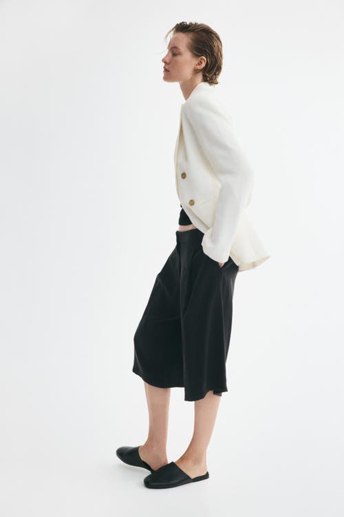 H&M H&M Double-Breasted Viscose-Blend Blazer with Pointed Lapels
