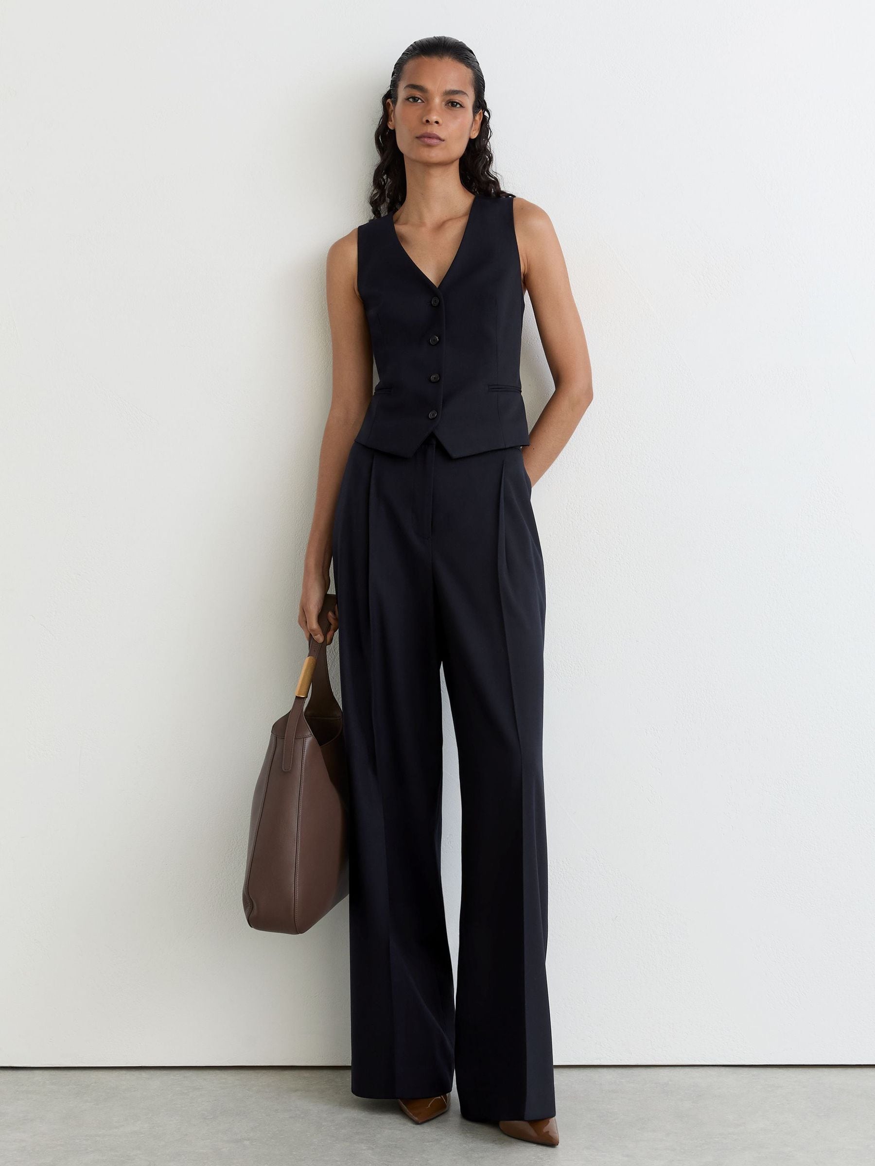 REISS Reiss Solene Wool-Blend Tailored Waistcoat