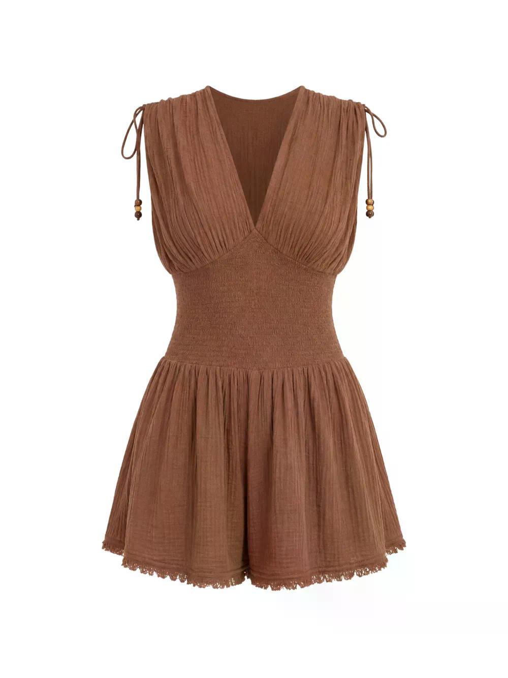 ERMANNO SCERVINO Beachwear Cotton Stretch Tunic Dress