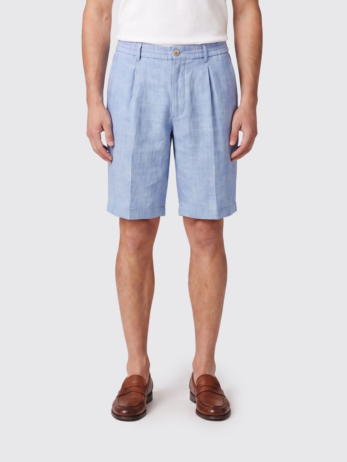 BRUNELLO CUCINELLI Brunello Cucinelli Linen and Virgin Wool Chino Shorts