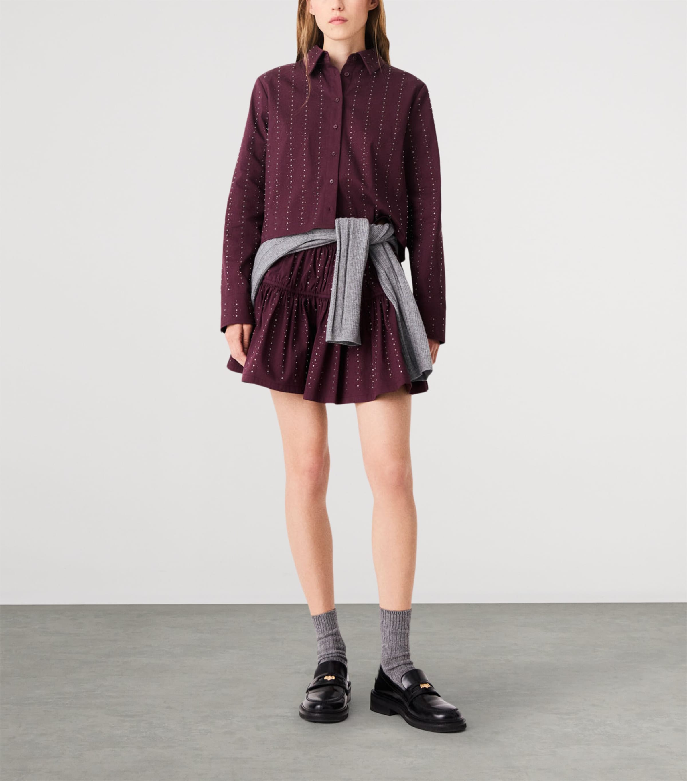 MAJE Maje Embellished Stripe Shirt