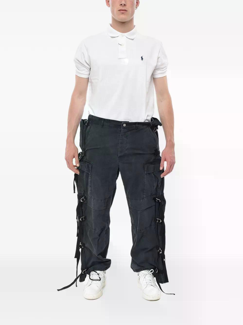 MAGLIANO Magliano Ripstop Texture Straight-Leg Trousers with Strap Detailing