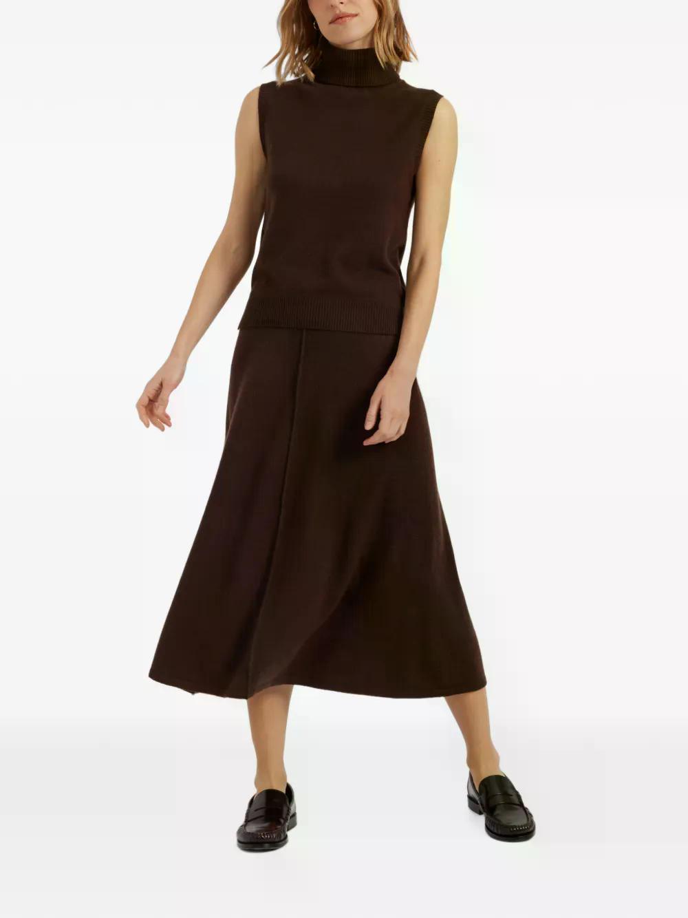 CHINTI & PARKER Chinti & Parker Seam Detail A-Line Midi Skirt