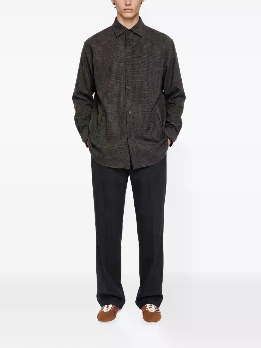 DARKPARK micro-check button-up shirt