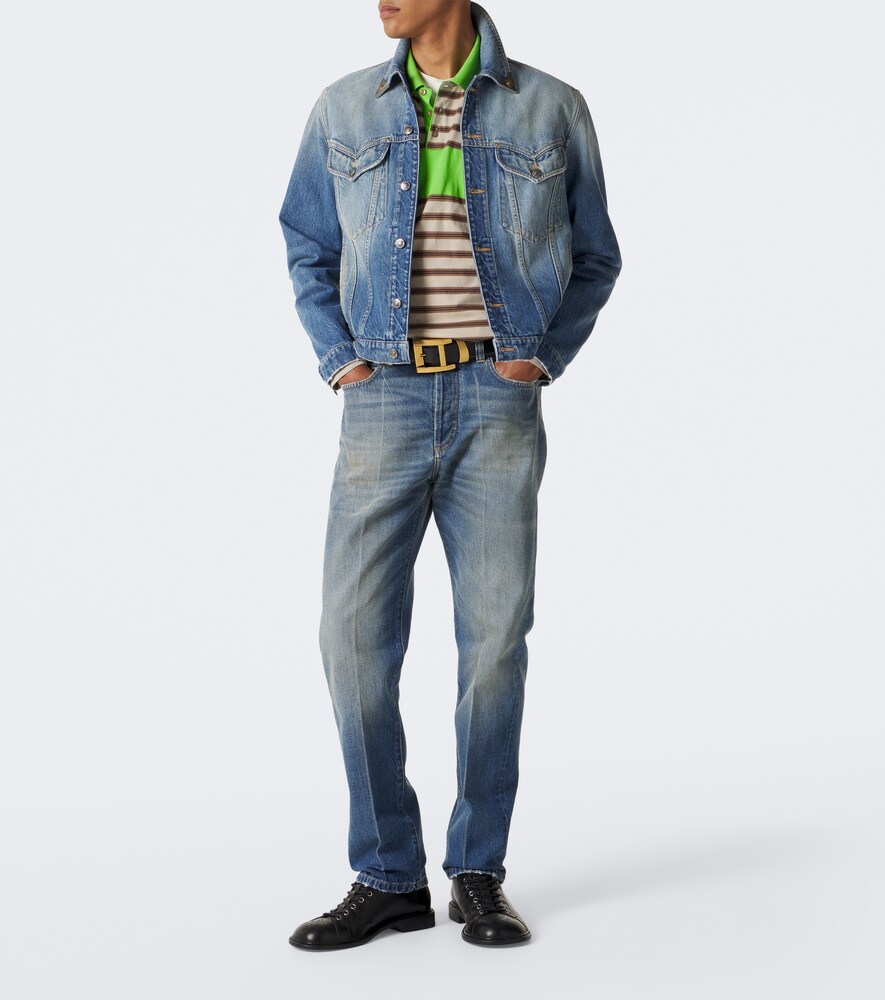 VERSACE Versace Distressed Straight Jeans